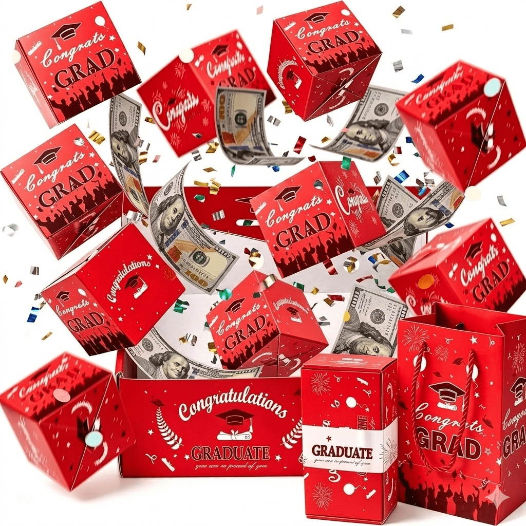 Class of 2026 Graduation Surprise Explosion Gift Box, Pop Up Money ...
