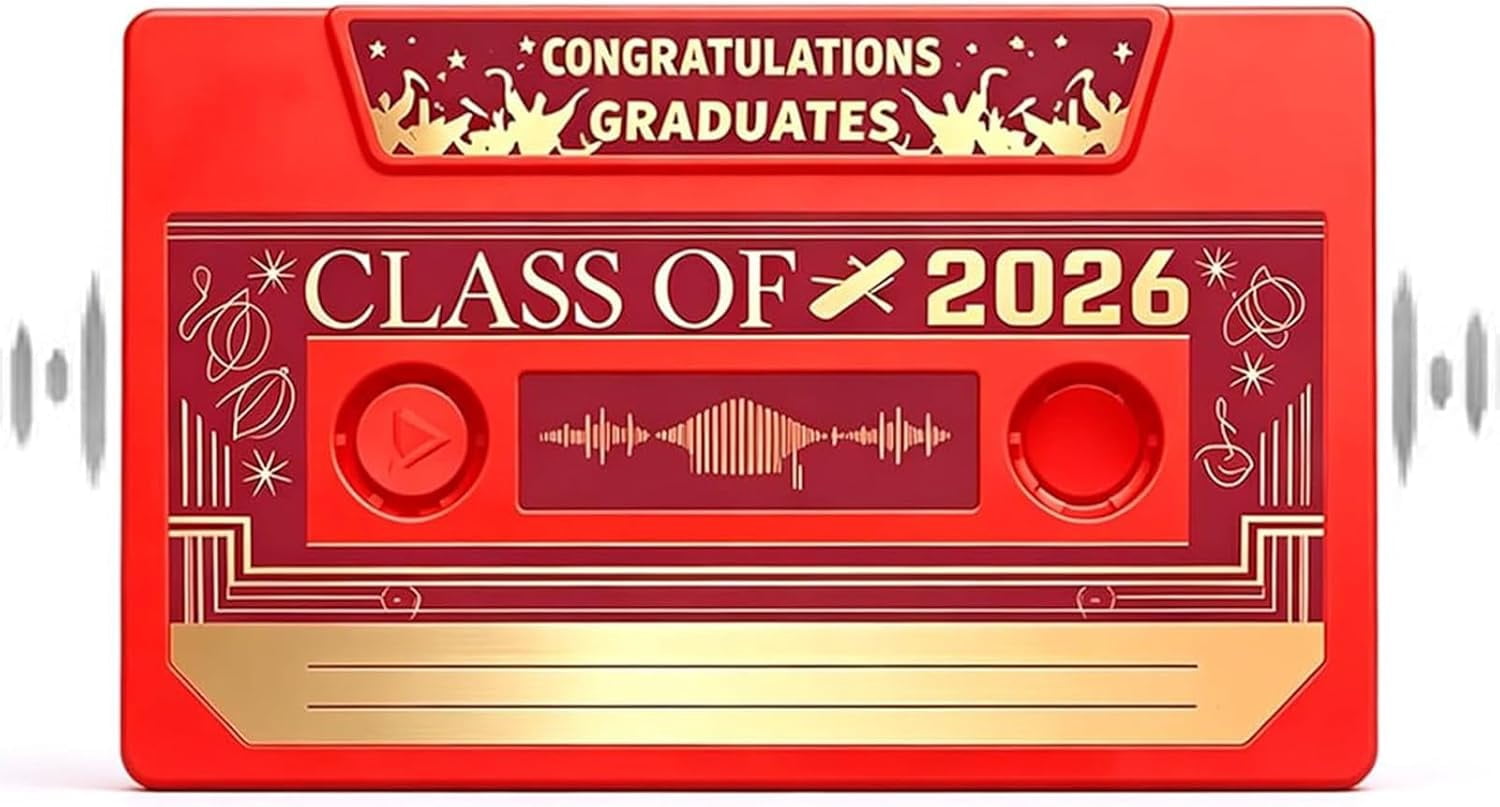 Class of 2026 Graduation Voice Recordable Memory Gift, Retro Cassette ...