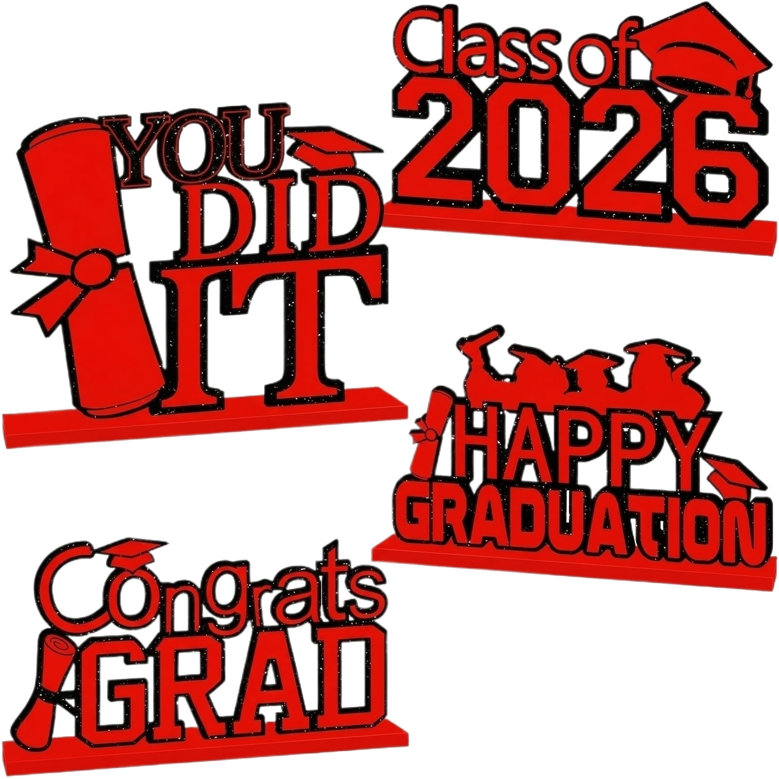 Class of 2026 Graduation Wooden Table Ornaments Happy Graduation ...