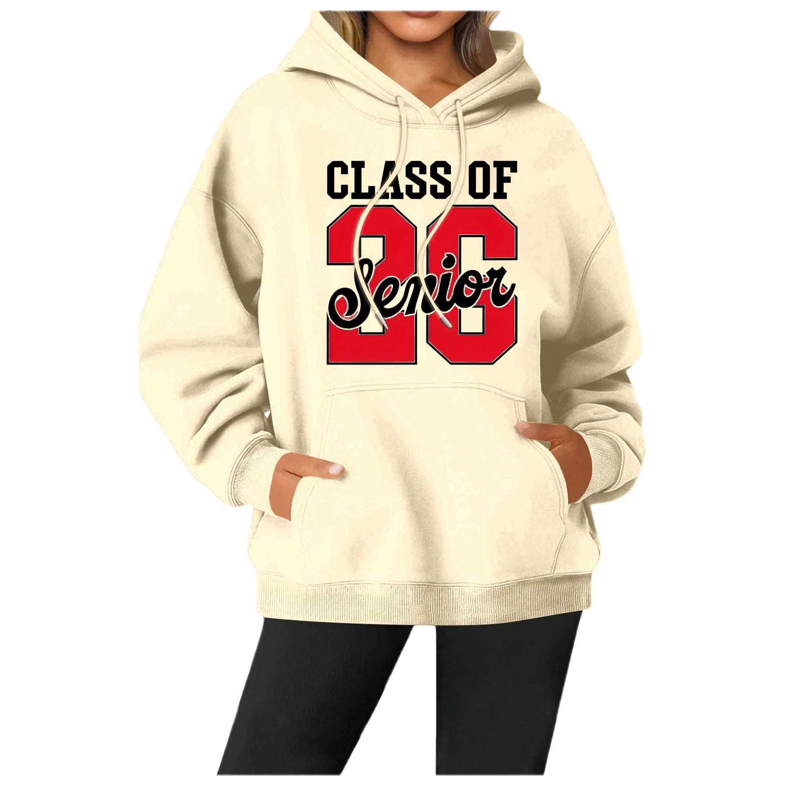 Class of 2026 Hoodies Women Drawstring Senior Gifts Graduation Pullover ...