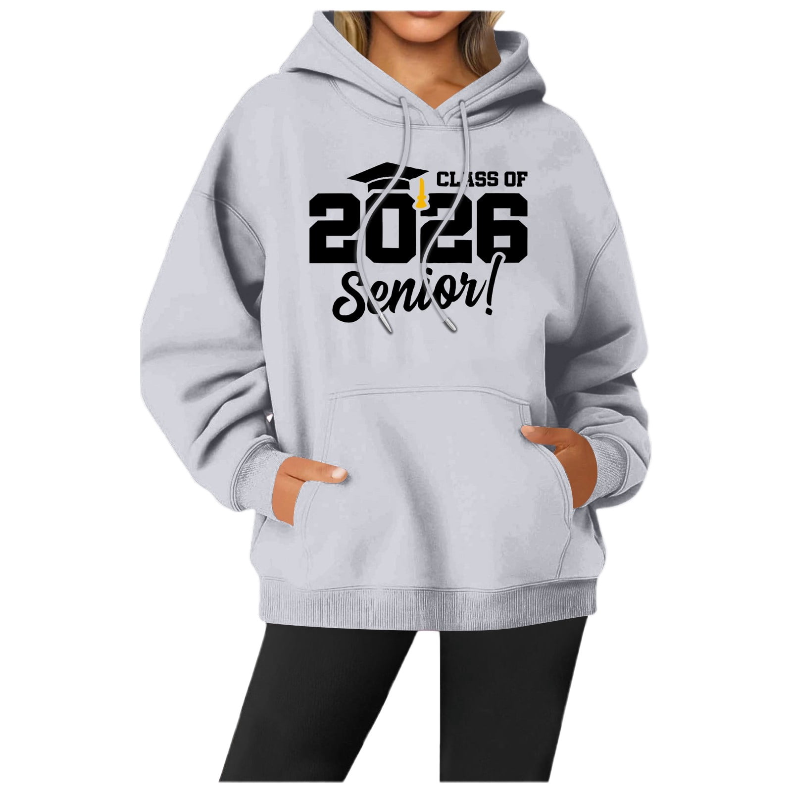 Class of 2026 Hoodies Women Drawstring Senior Gifts Graduation Pullover ...