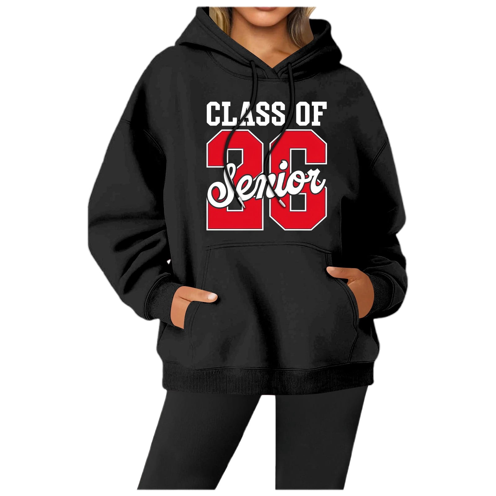 Class of 2026 Hoodies Women Drawstring Senior Gifts Graduation Pullover ...