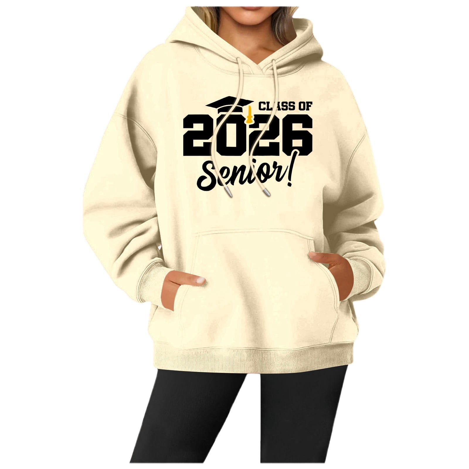 Class of 2026 Hoodies Women Drawstring Senior Gifts Graduation Pullover ...