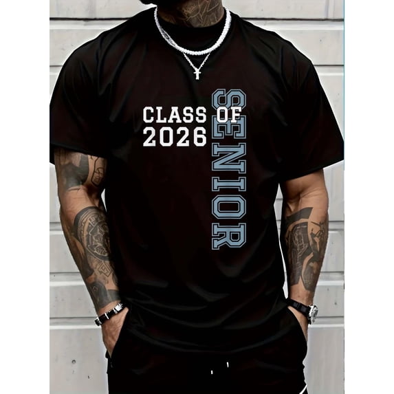 Class of 2026 Senior 2026 Graduation Decoration Men Senior T-Shirt Soft ...