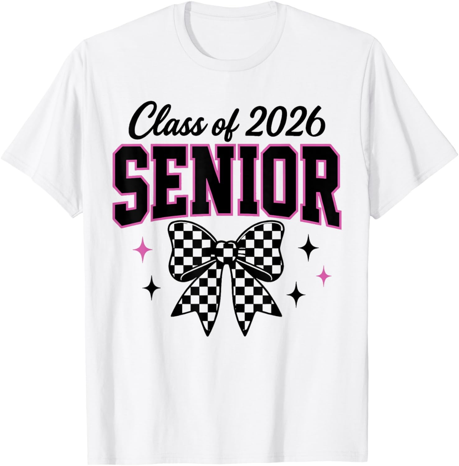 Class of 2026 Senior 2026 Pink Coquette Bow Graduation 2026 T-Shirt ...