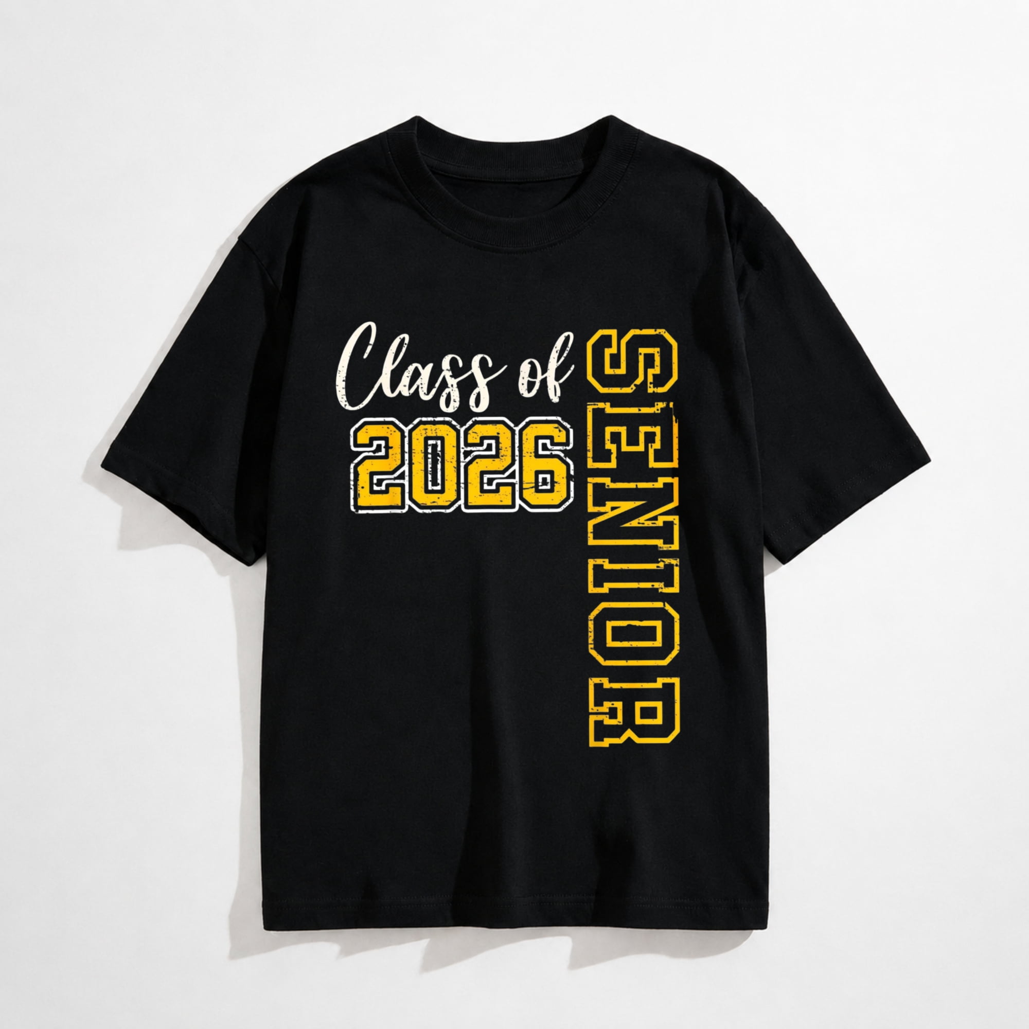 Class of 2026 Senior 26 High School Graduation Black Gold T-Shirt ...
