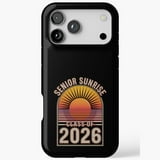 Class of 2026 Senior Sunrise Retro Sunset iPhone Case 17 16 15 14 13 12 ...