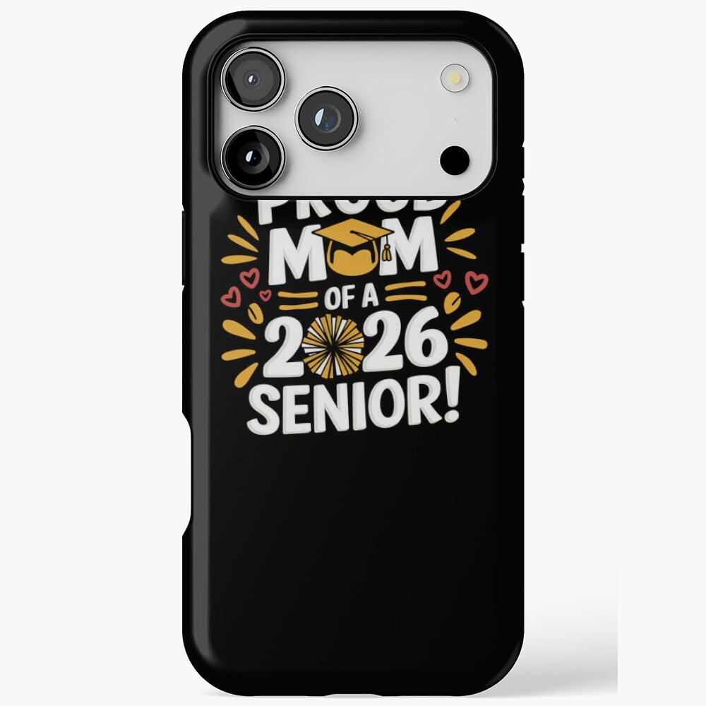 Class of 2026 Senior Year Cheer Mom Design iPhone Case 11 through 17 ...