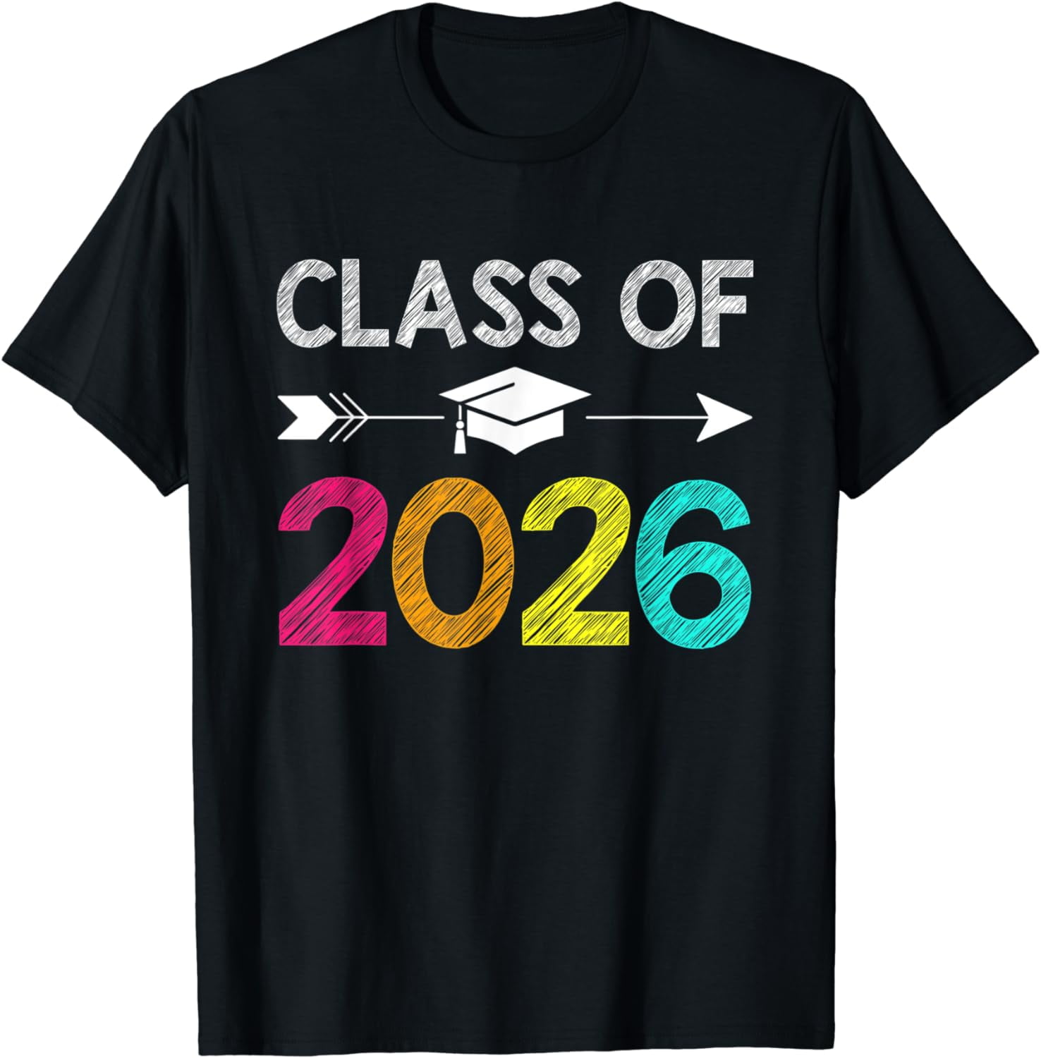 Class of 2026 T-Shirt Black Tee - Walmart.com