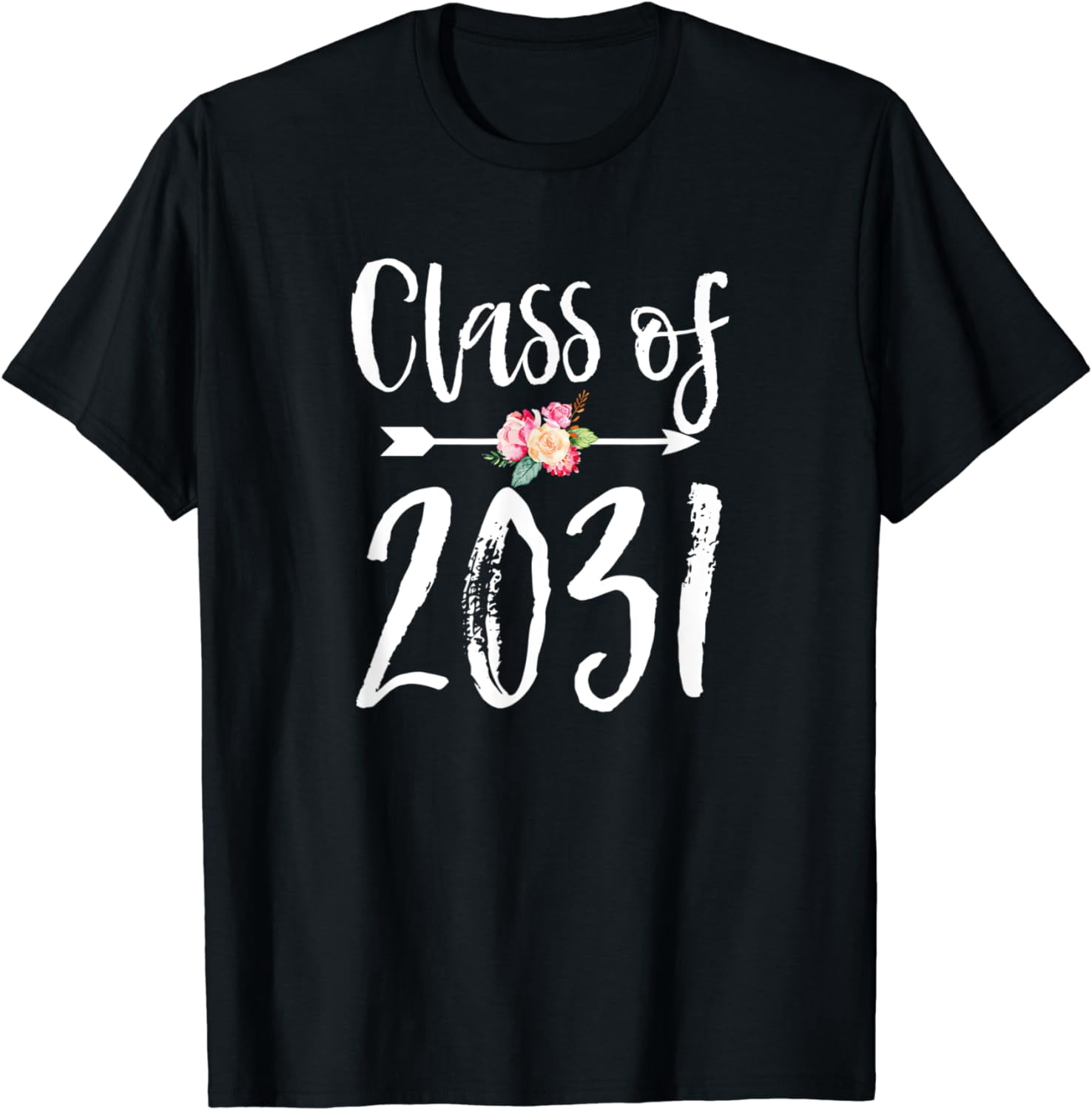Class of 2031 T-shirt Cute Arrow Flowers for Girls Women - Walmart.com