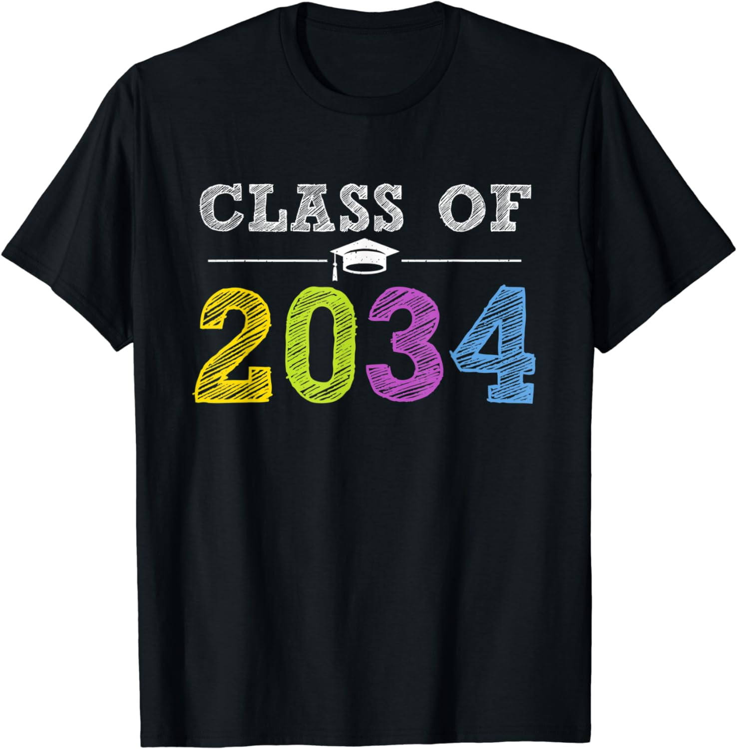 Class of 2034 Grow With Me First Day of School Graduation T-Shirt ...