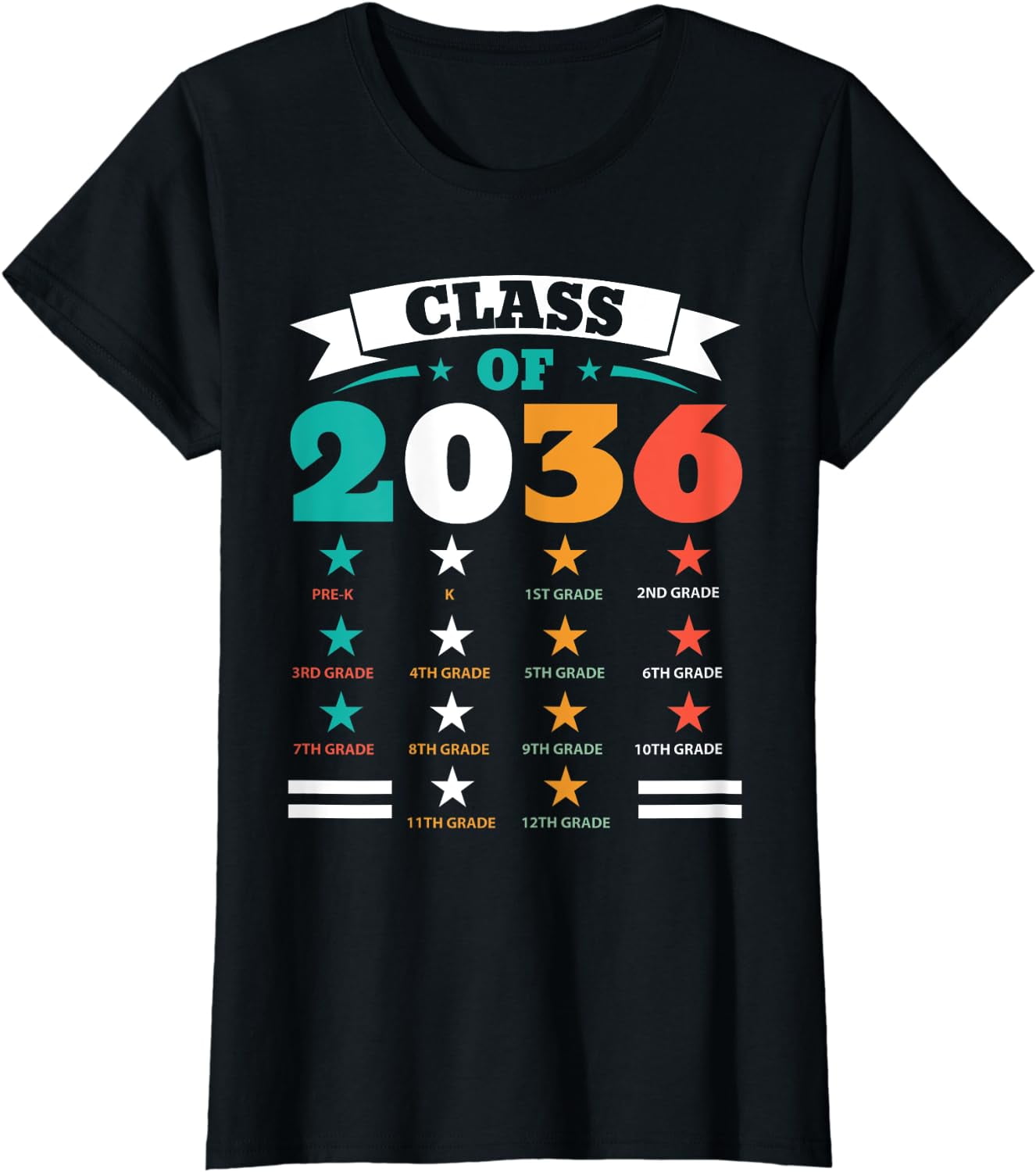 Class of 2036 Senior Students Graduation Back to School T-Shirt ...