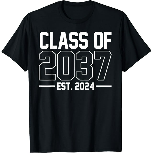 Class of 2037 Est 2024 Grow With Me Handprints K to 12 Kids T-Shirt ...