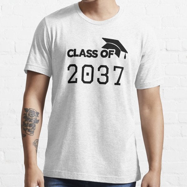 Class of 2037 Grow With Me Graduation Boys Girls Essential T-Shirt ...