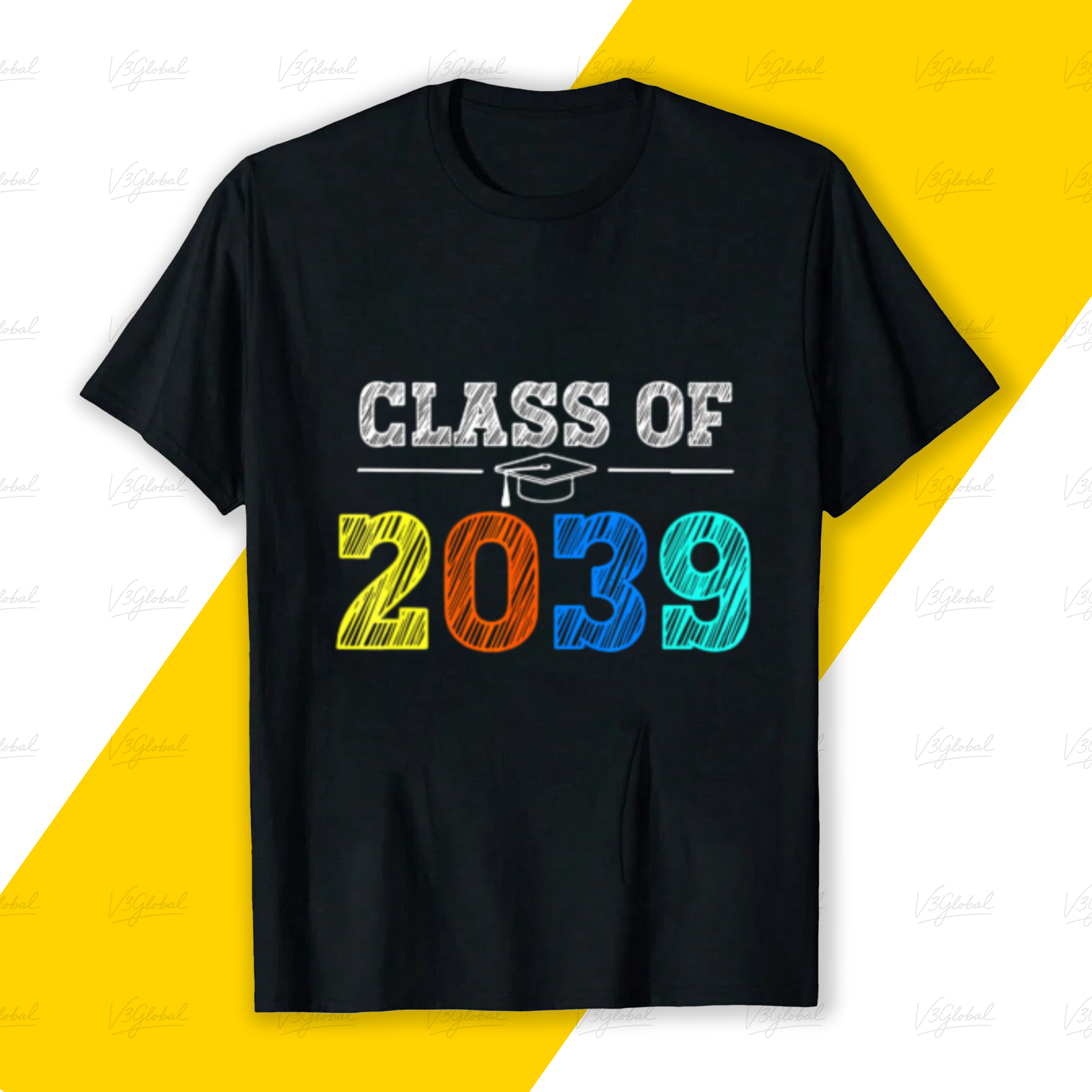 Class of 2039 Grow With Me First Day of School Gift Unisex T-Shirt, for ...
