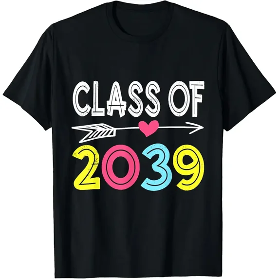 Class of 2039 Grow With Me First Day of School Graduation T-Shirt ...