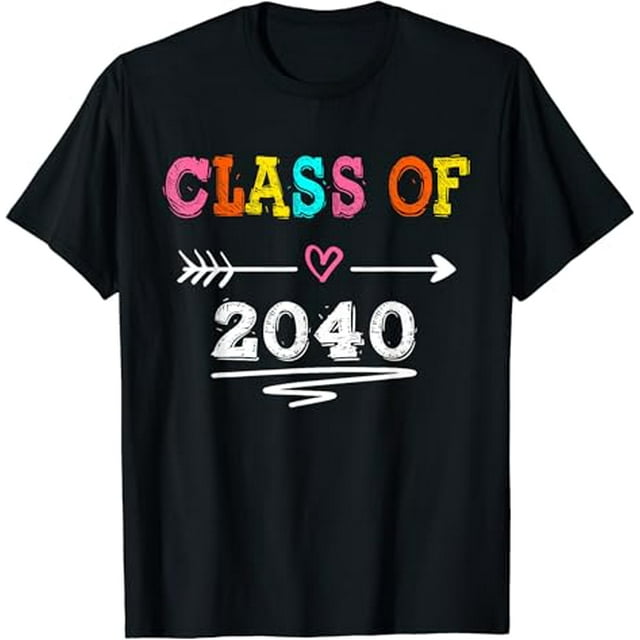 Class of 2040 Grow With Me First Day of School Graduation T-Shirt ...