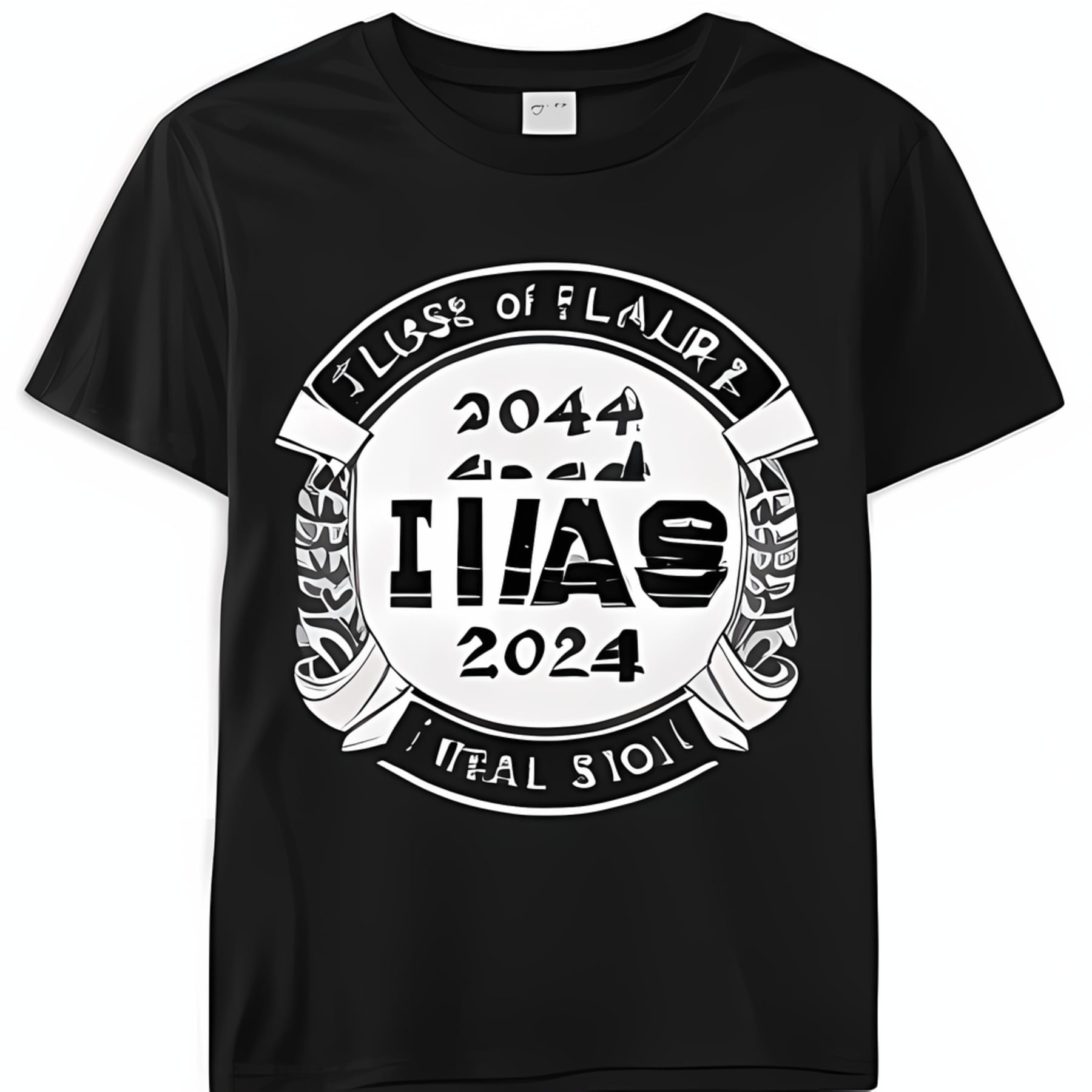Class of 2045 Black T-Shirt with Year Design Professional Typography No ...