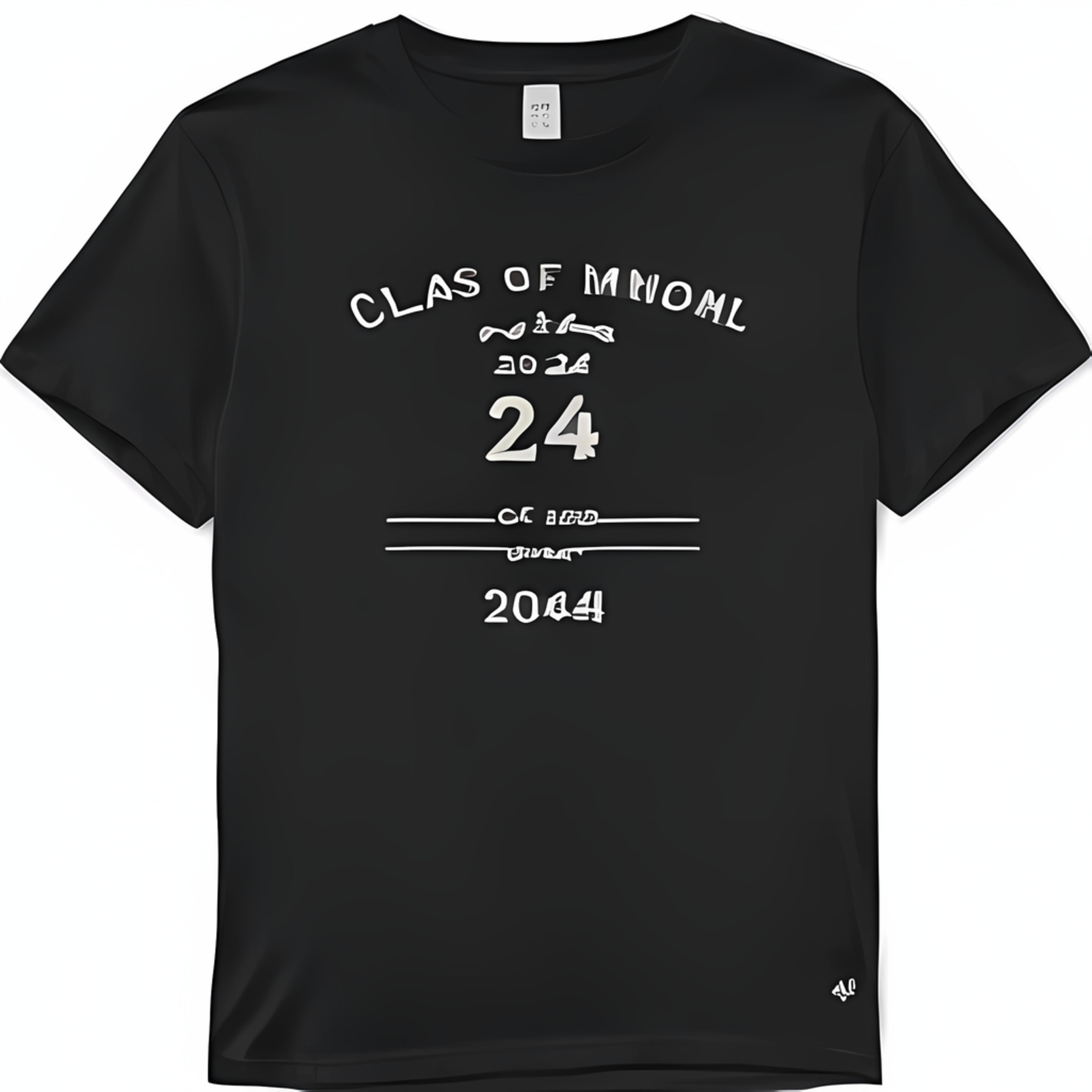 Class of '24 New Basicist High School in white pittoon font with Roman ...