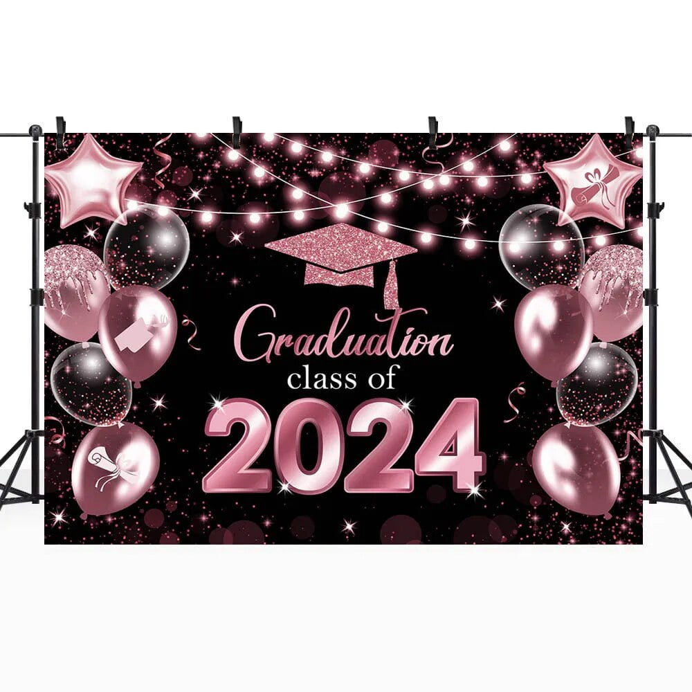 Class Of Graduation Backdrops Photography Graduates Party Decor