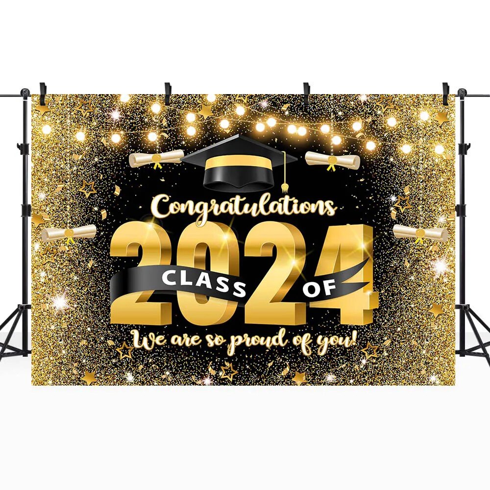 Class of Graduation Backdrops Photography Graduates Party Decor ...