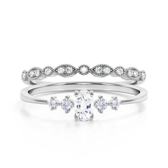 Classic 1.15 Carat Oval Cut Diamond Moissanite Engagement Ring, Fairy ...