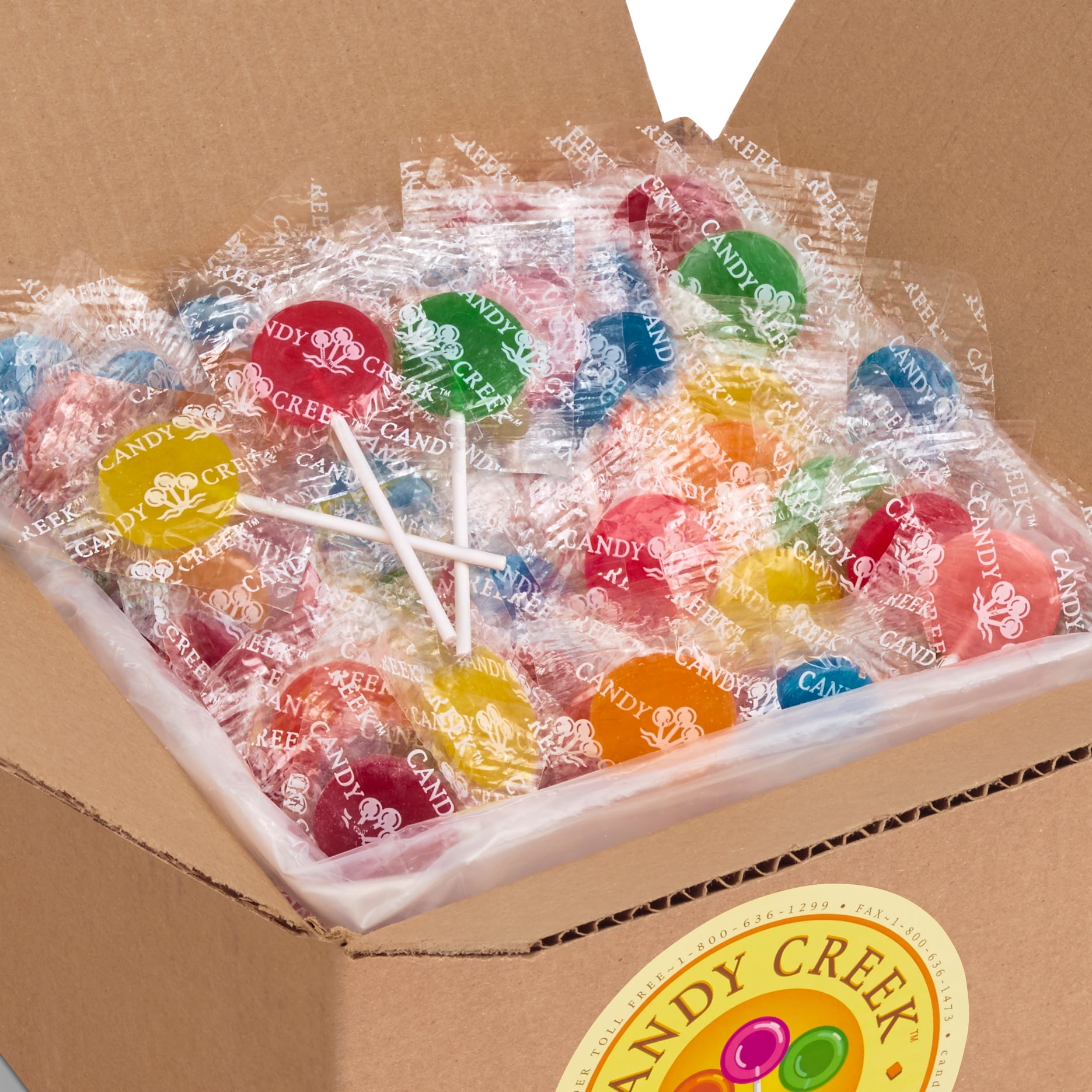 Classic 10 Fruit Flavor Lollipops by Candy Creek, 230 Count, 9 Fruit ...