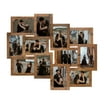 "Classic Brown Wall Hanging Picture Frame with Multiple Slots, 12 ...