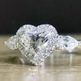 Classic 14K white Gold Plated 2Ct heart cut Simulated Diamond Women ...