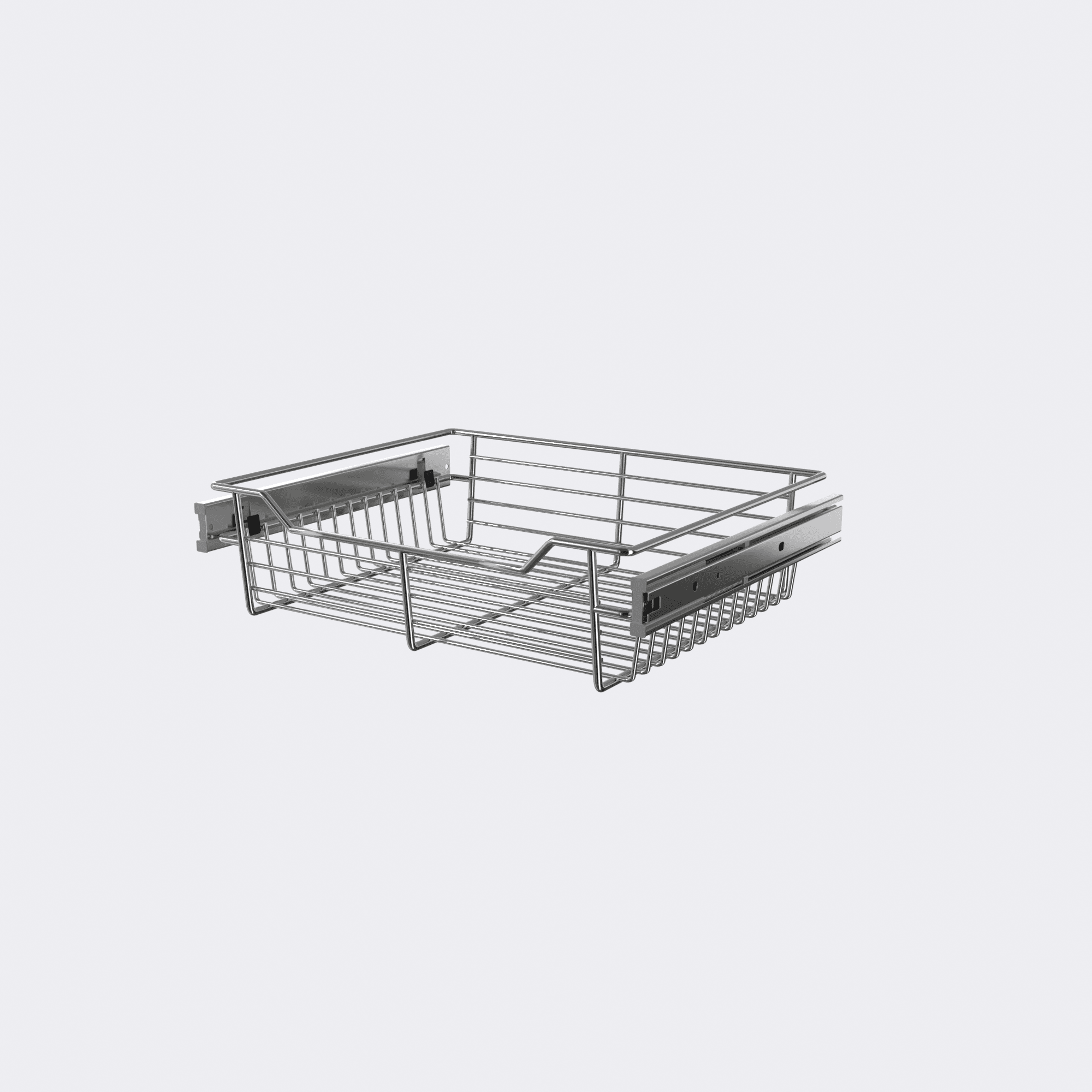 Classic 18" Full Extension Pullout Wire Basket in Chrome - Slim 4.7 ...