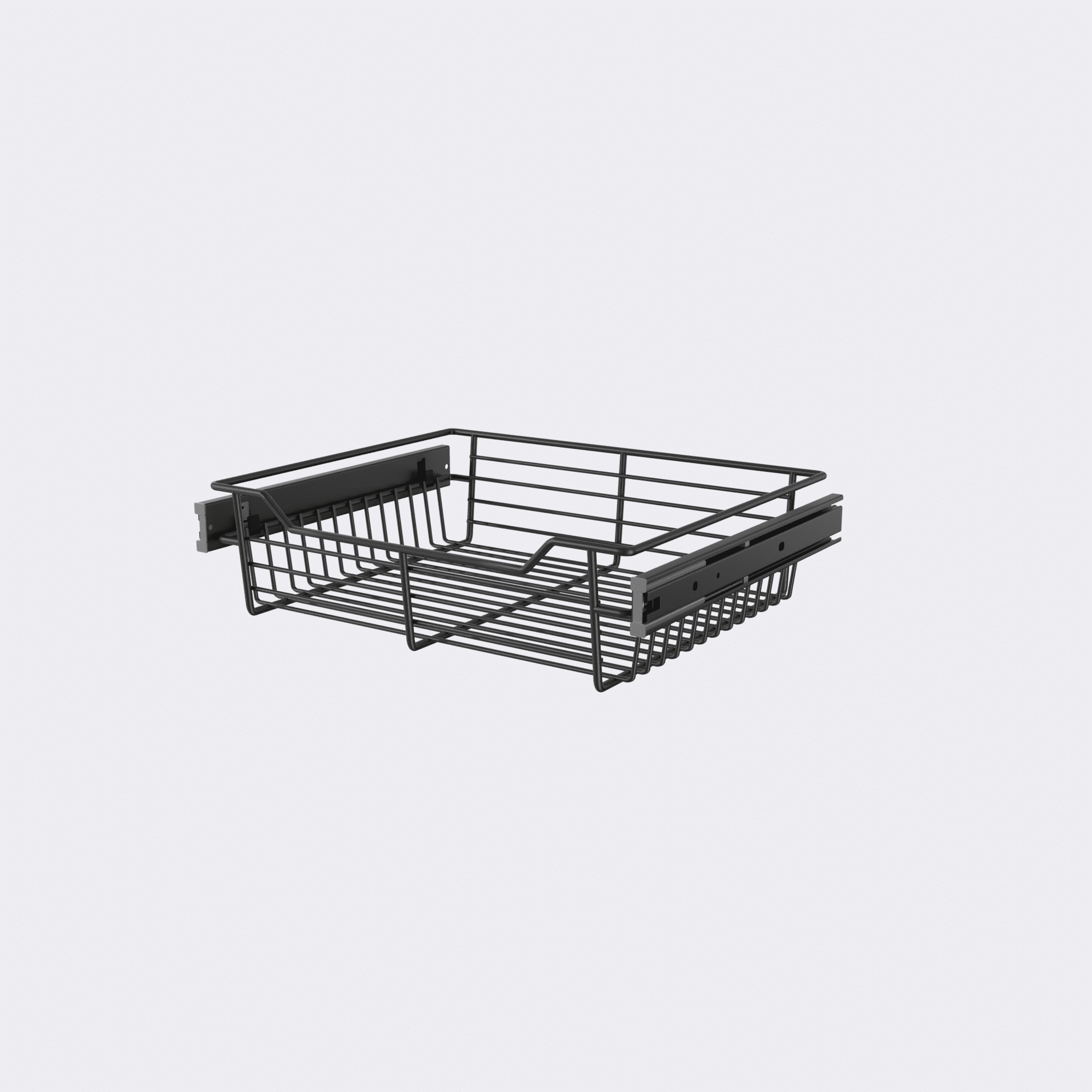 Classic 18" Full Extension Pullout Wire Basket in Matt Black - Slim 4.7 ...