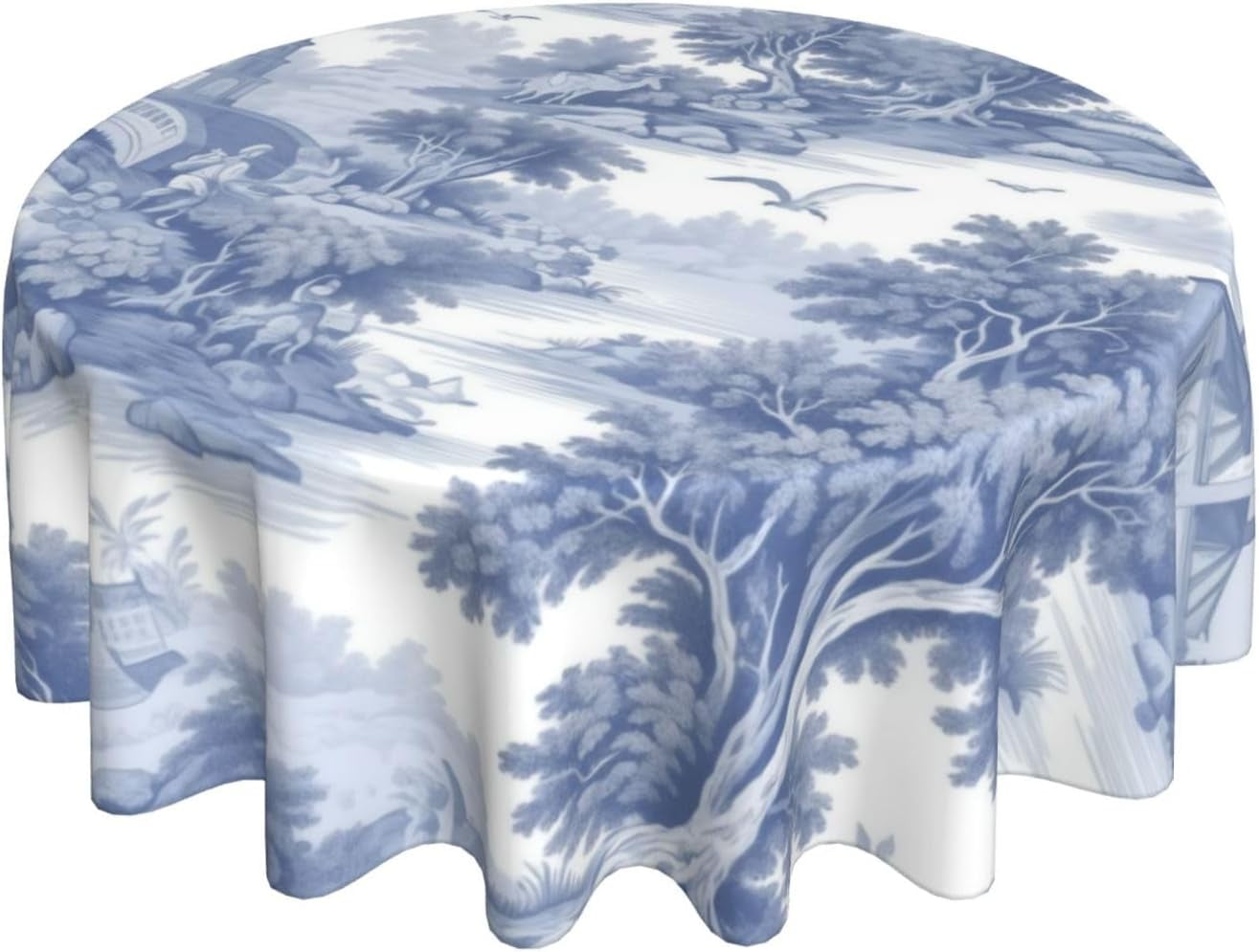Classic 18th Century French Blue Toile Round Tablecloth 60 Inch ...