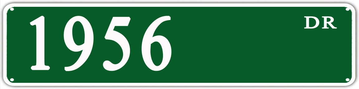 Classic 1956 Dr Street Sign,Metal Road Sign For Indoor/Outdoor Home ...