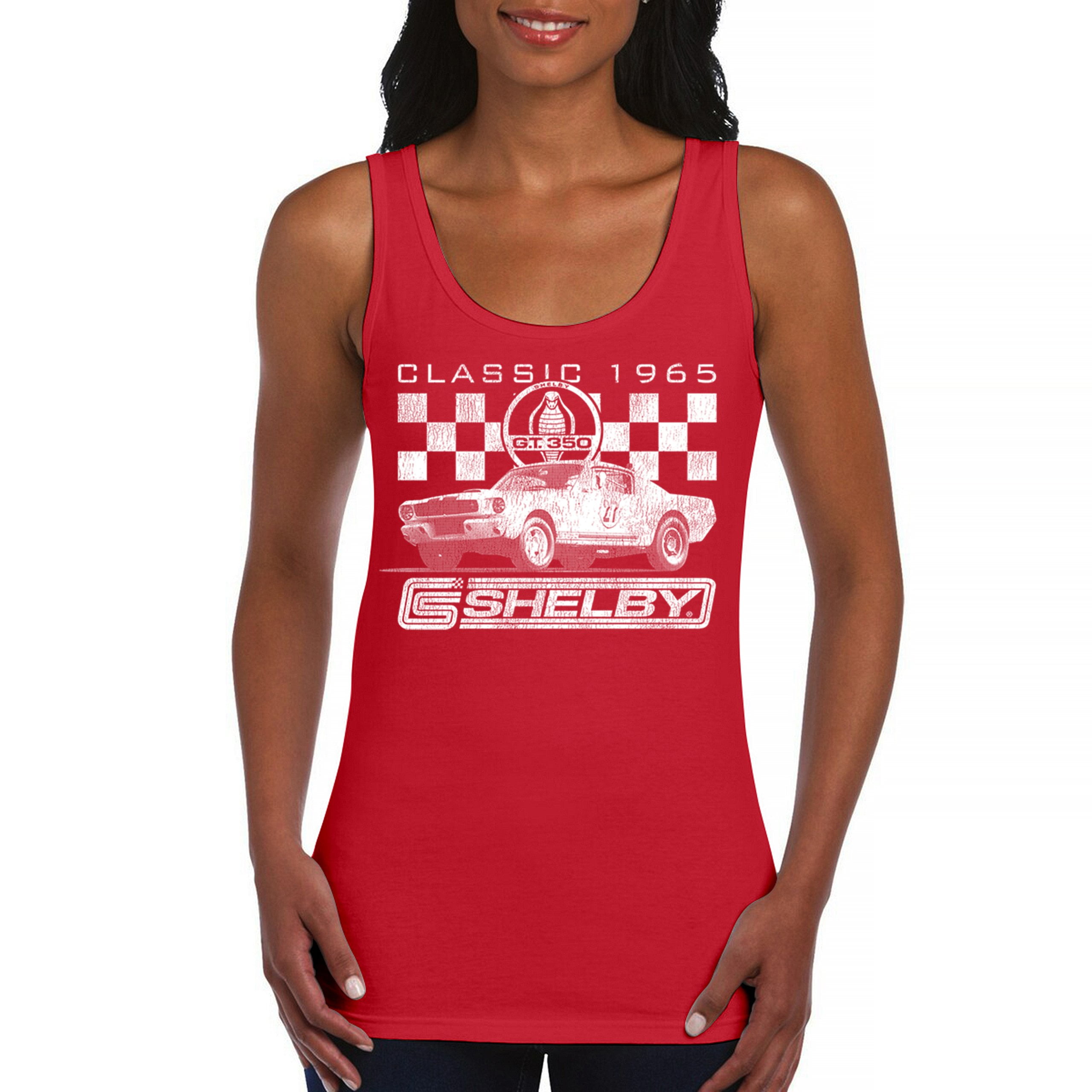 Classic 1965 Shelby GT350 Women's Tank Top American Retro Legend Mustang Cobra Muscle Car Racing ...