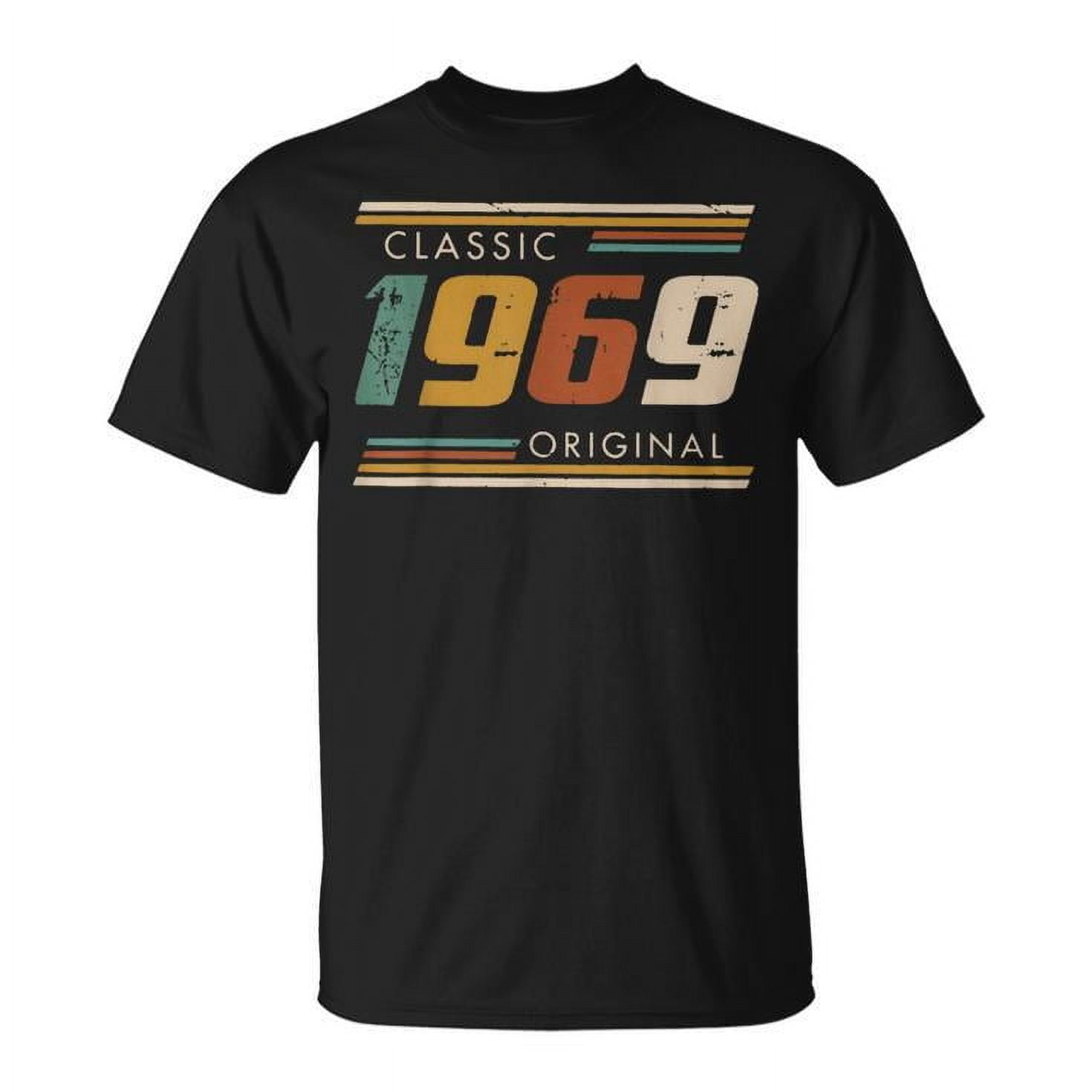 Classic 1969 Original Vintage T-Shirt – Retro Birthday Gift Tee for Men ...