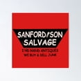 Classic 1970s TV Sitcom Sanford And Son Salvage Truck Graphic Wall Art ...