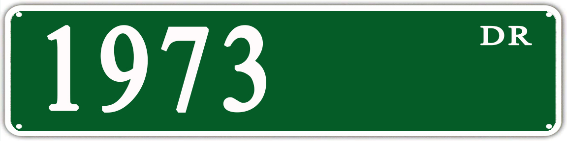 Classic 1973 Dr Street Sign,Metal Road Sign For Indoor/Outdoor Home ...