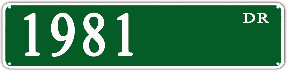 Classic 1981 Dr Street Sign,Metal Road Sign For Indoor/Outdoor Home ...