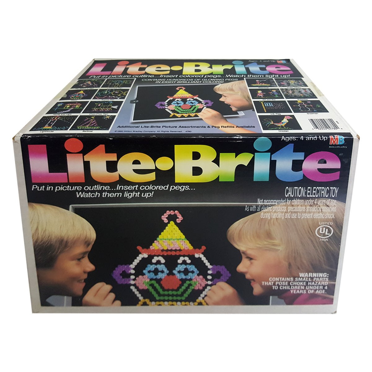 Classic 1990 Lite Brite Large Rectangular Unit with Pegs and Drawing ...
