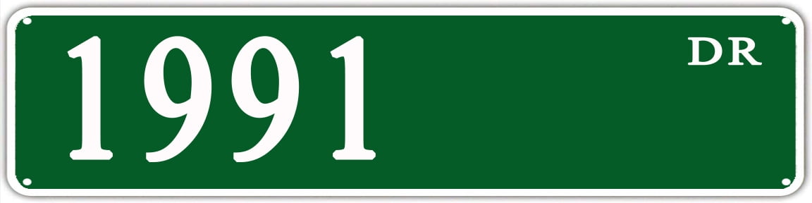Classic 1991 Dr Street Sign,Metal Road Sign For Indoor/Outdoor Home ...