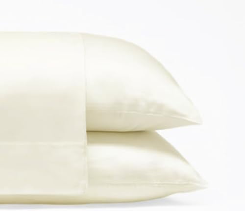 Classic 2-Piece Twill Pillowcase Set | Ivory | Standard | Viscose ...