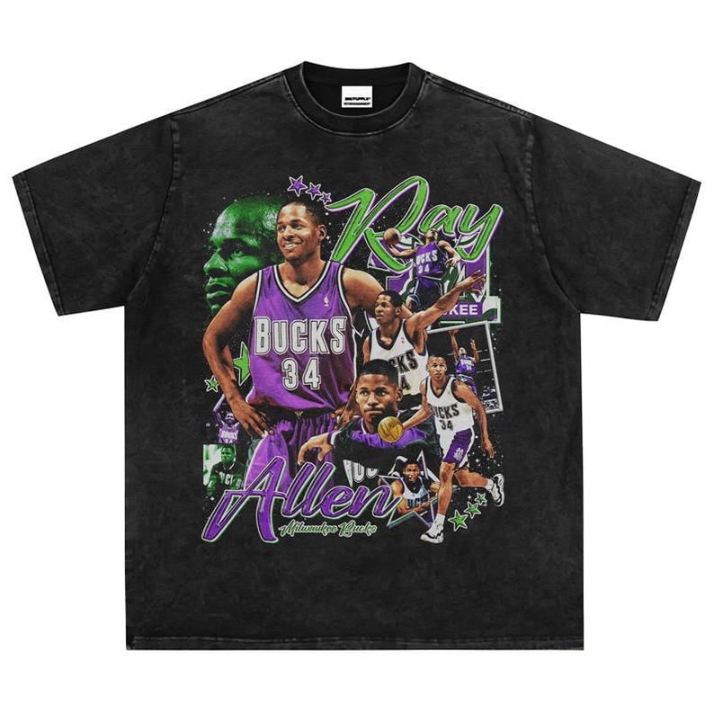 Classic 2000s Ray Allen Sports Tee ,Black Color,Size 3XL - Walmart.com