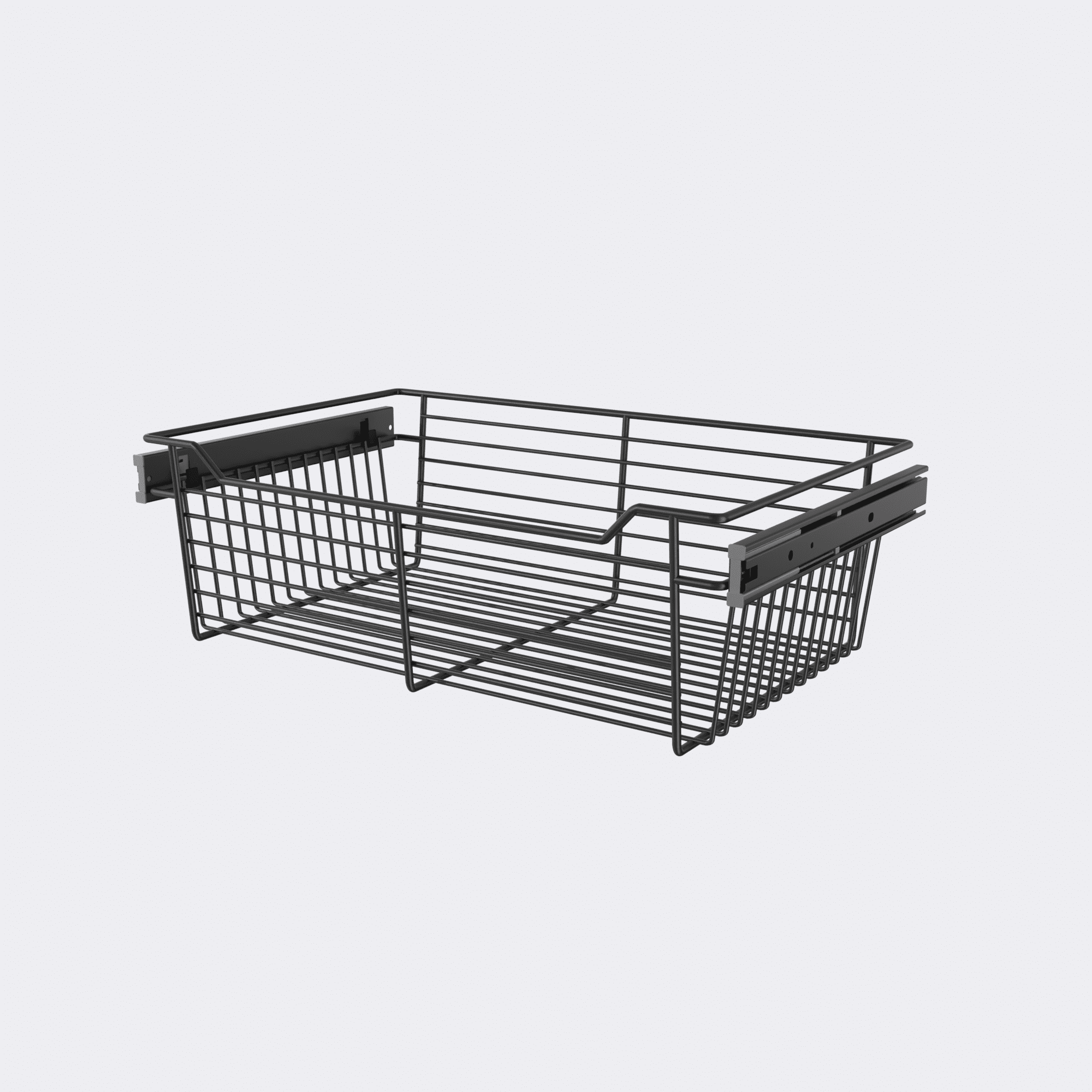 Classic 24" Full Extension Pullout Wire Basket in Matt Black - Midsize ...