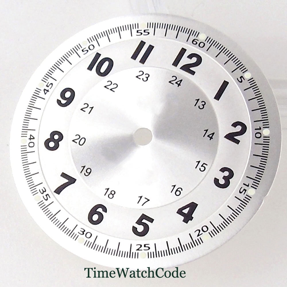 Classic 29mm Pilot Style Watch Dial Face + Hands Set Arabic Numerals ...