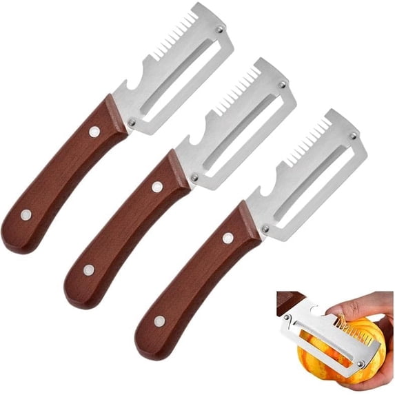 Classic 3 In 1 Vegetable Peeler, Wear Resistant Thick Steel Peeler with ...