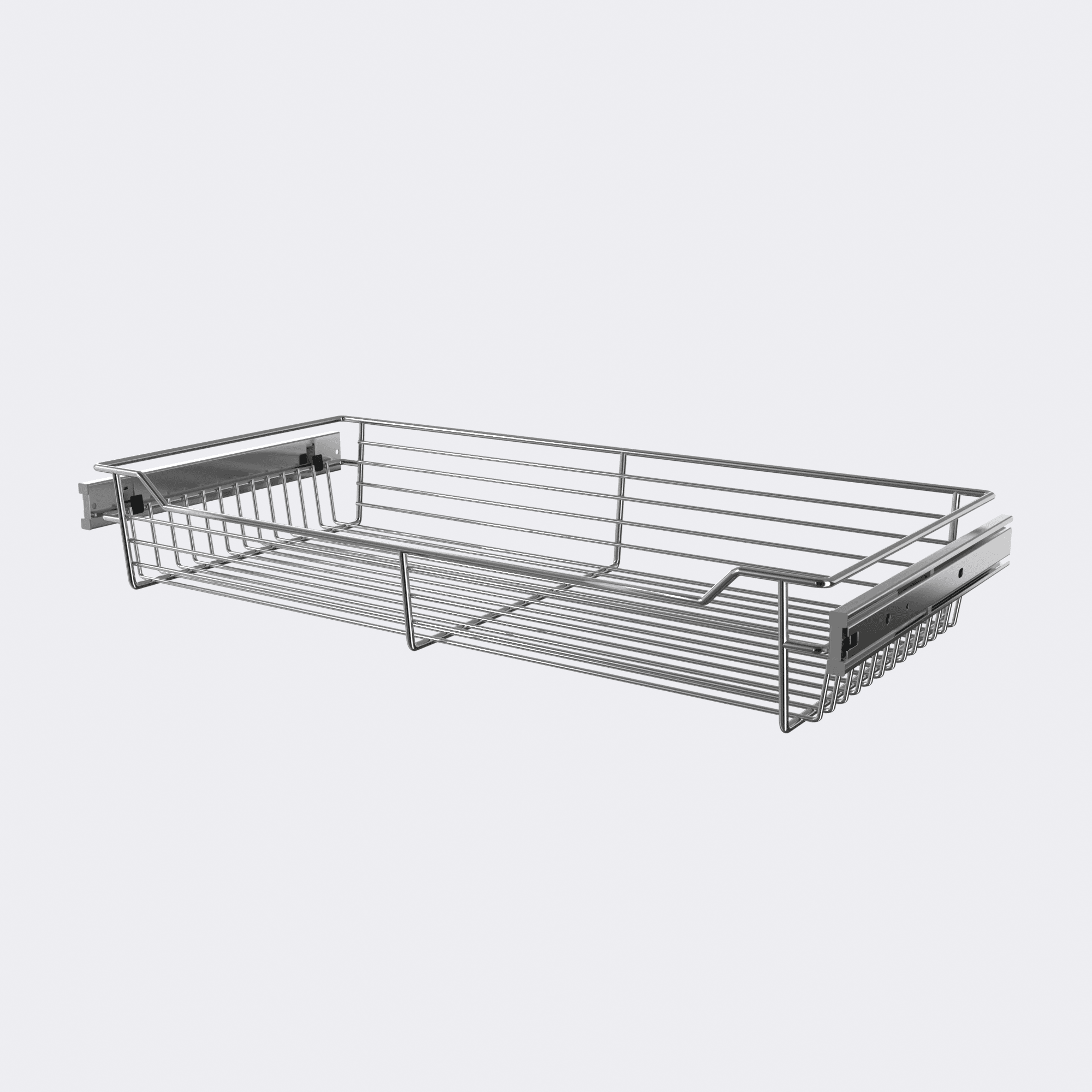 Classic 30" Full Extension Pullout Wire Basket in Chrome - Slim 4.7 ...