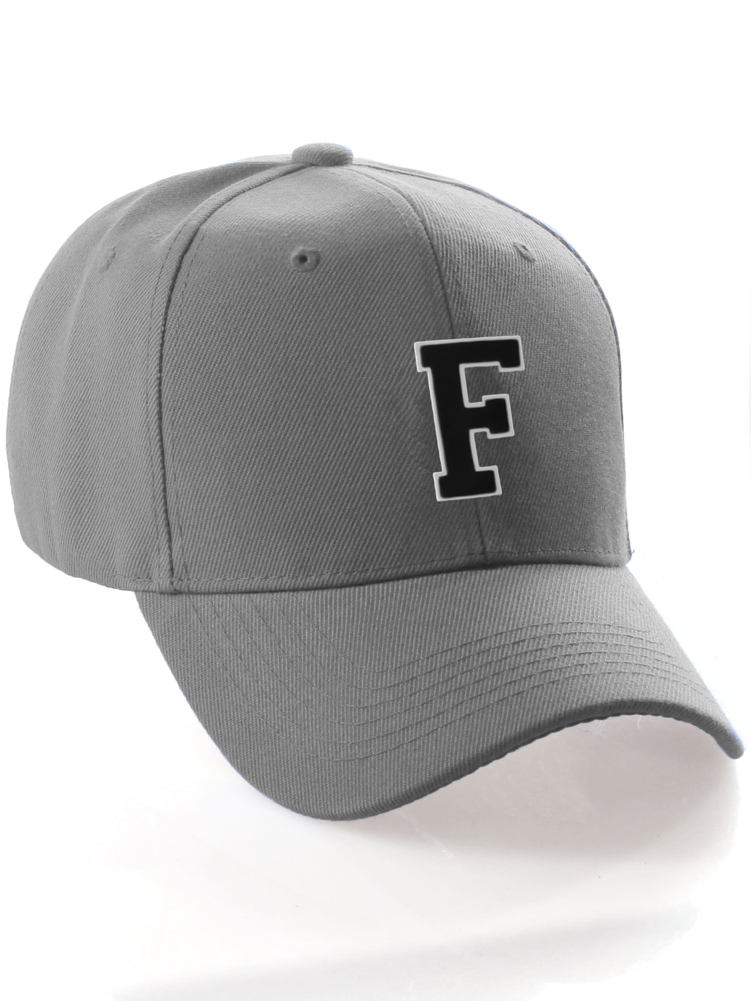Classic 3D Raised Initial Letters A to Z Structured Baseball Hat Cap ...