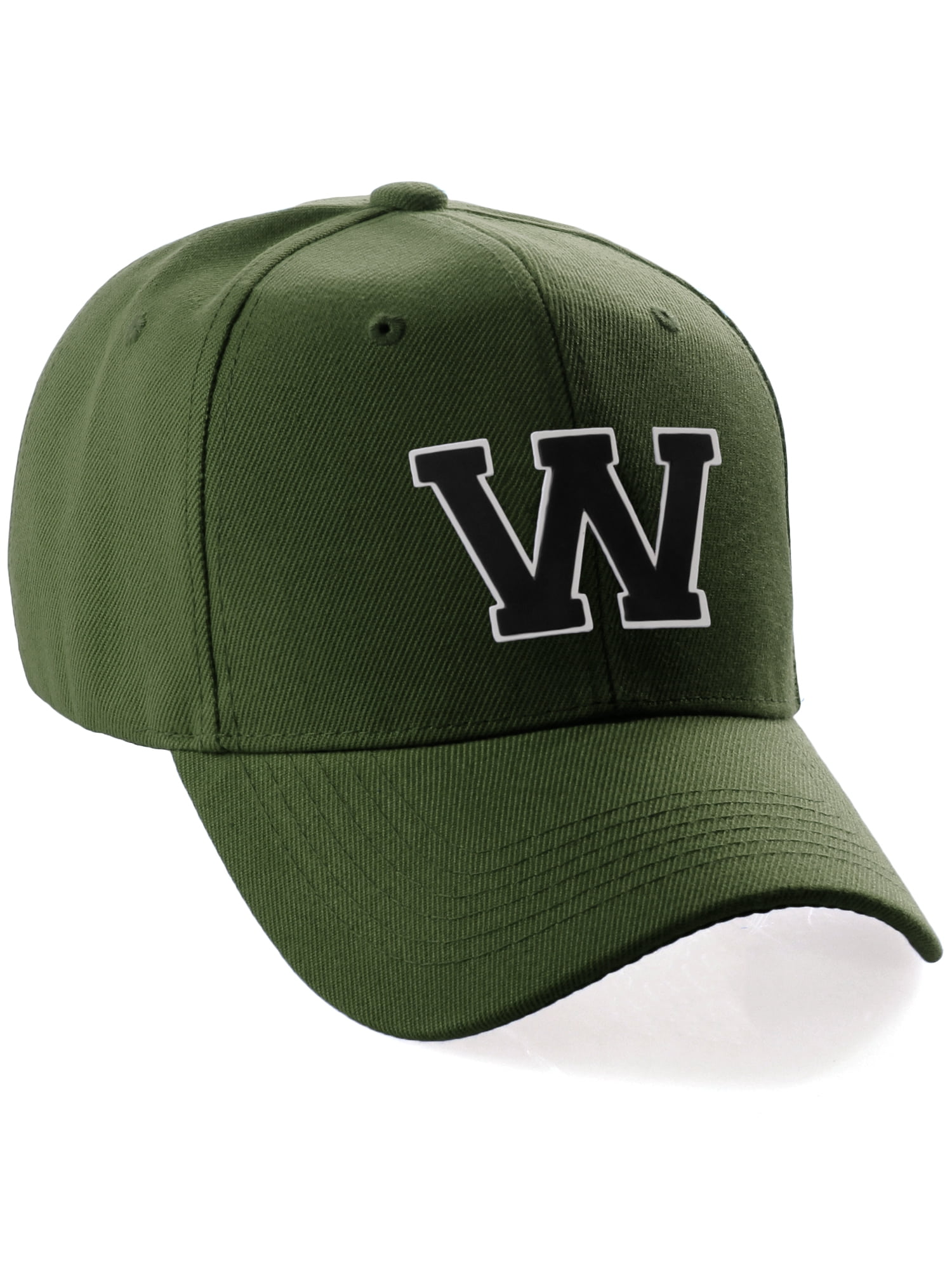 Classic 3D Raised Initial Letters A to Z Structured Baseball Hat Cap ...