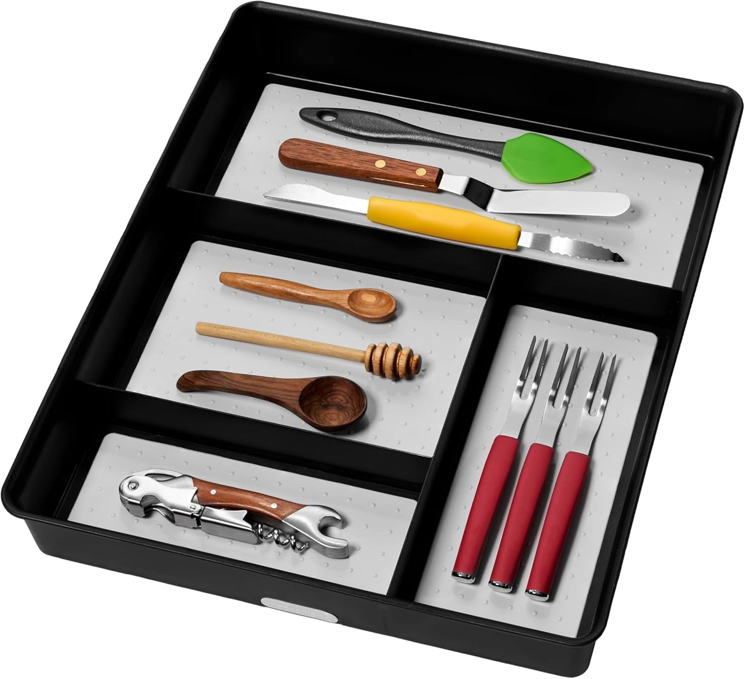 Classic 4-Compartment Drawer Organizer Gadget Tray, Plastic ...