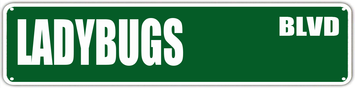 Classic 4"X16" Road Sign Ladybugs Blvd Street Metal Tin Signs For Home ...